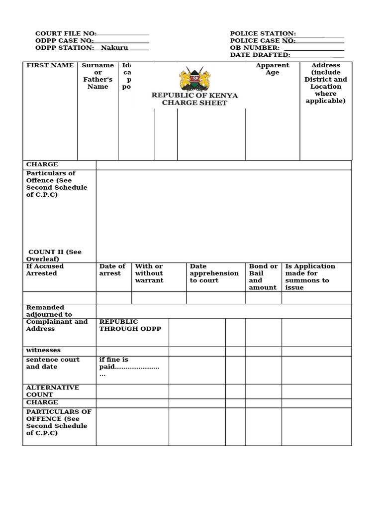 charge sheet editable (1) | PDF