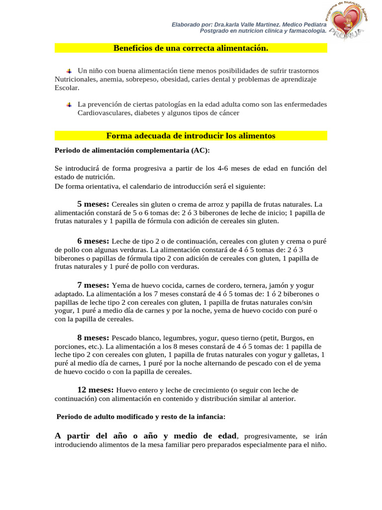 Alimentación Saludable en Niños | PDF | Cereales | Alimentos