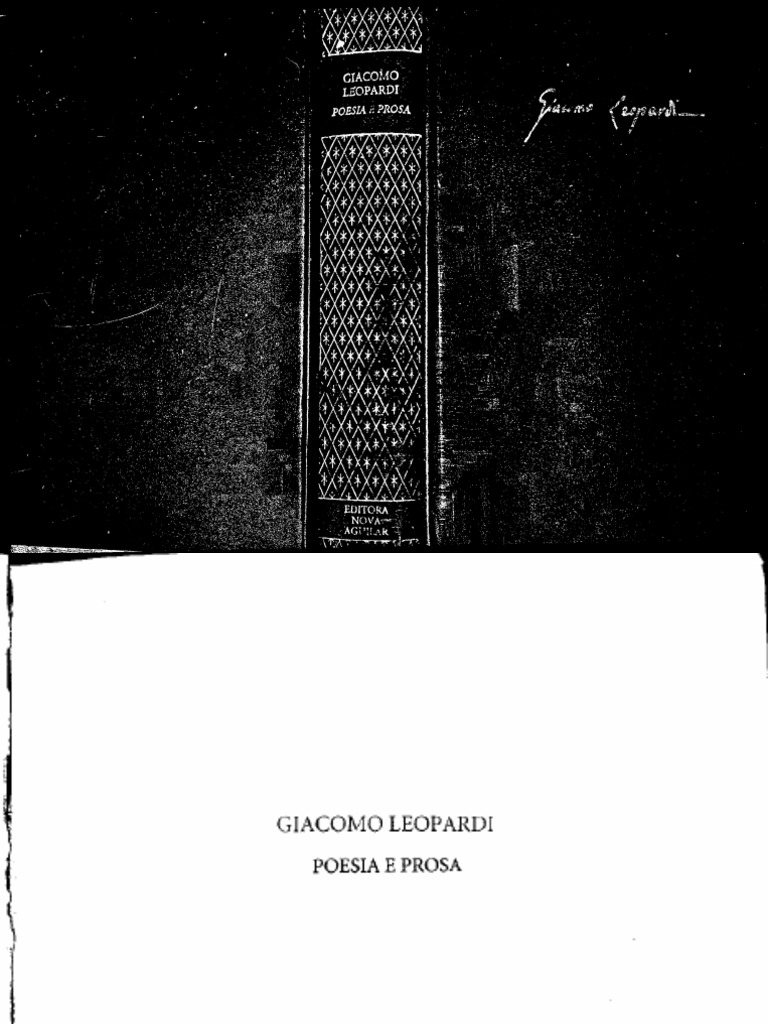 Poesia e Prosa - Giacomo Leopardi-1-254 | PDF | Friedrich Nietzsche | Amor