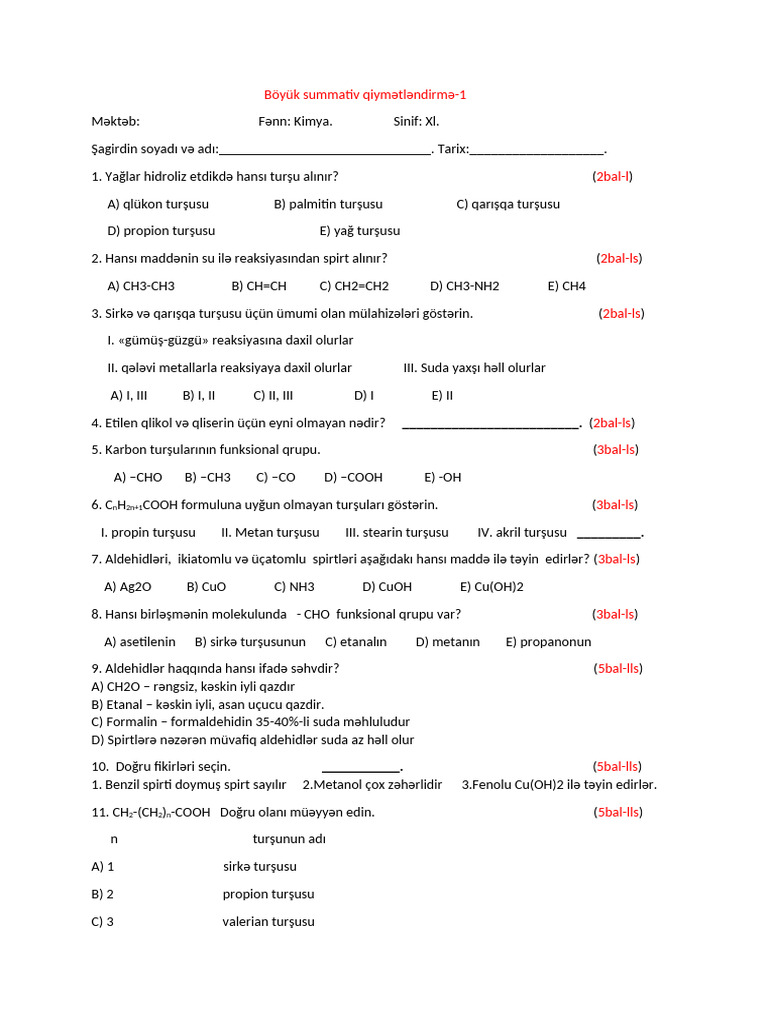 11 Ci Sinif BSQ-1 (1) | PDF