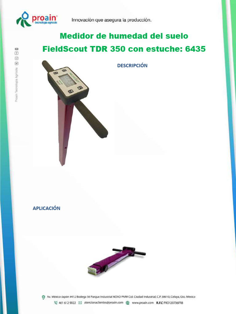 Medidor FieldScout TDR 350 ACTUALIZADA | PDF | Medición