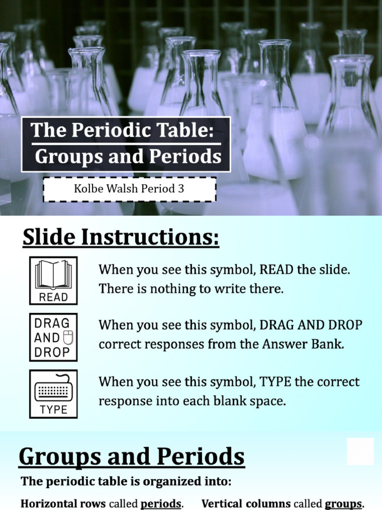Periodic Table -- Interactive Google Slides (Groups, Periods, Trends ...