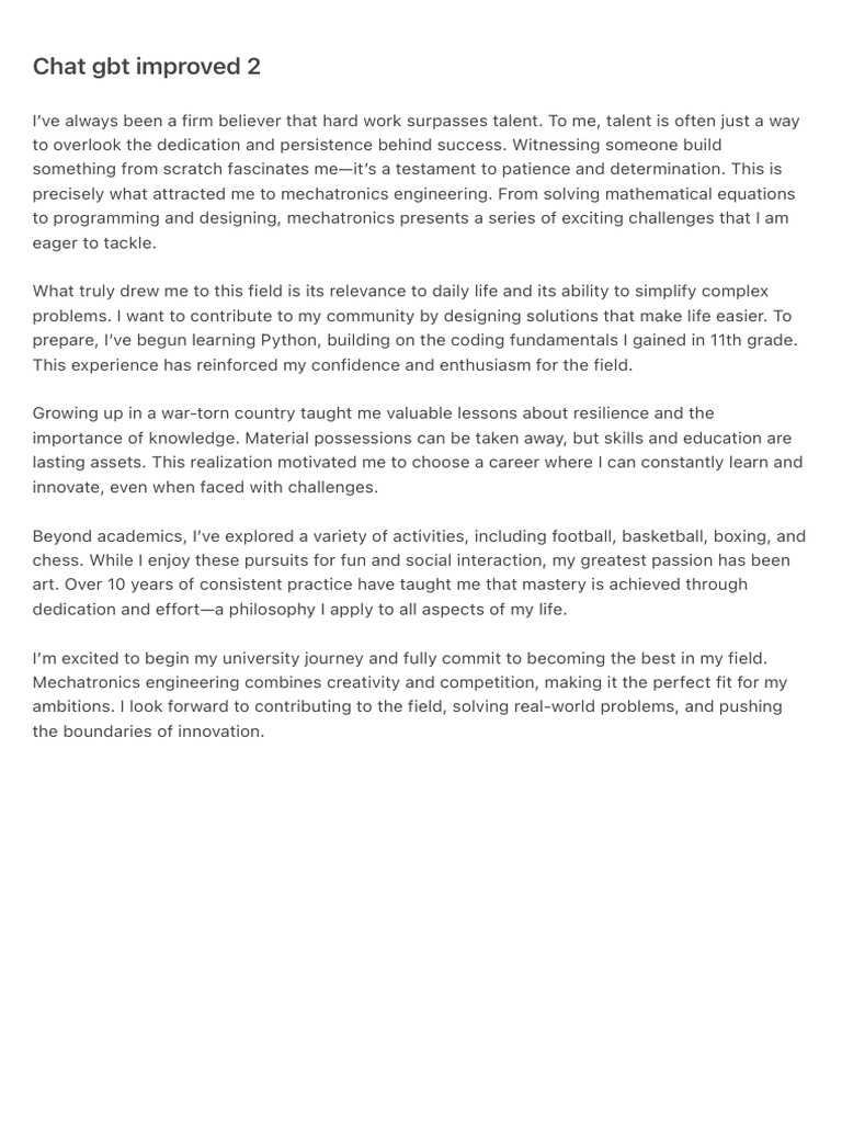 Chat GBT Improved 2 | PDF