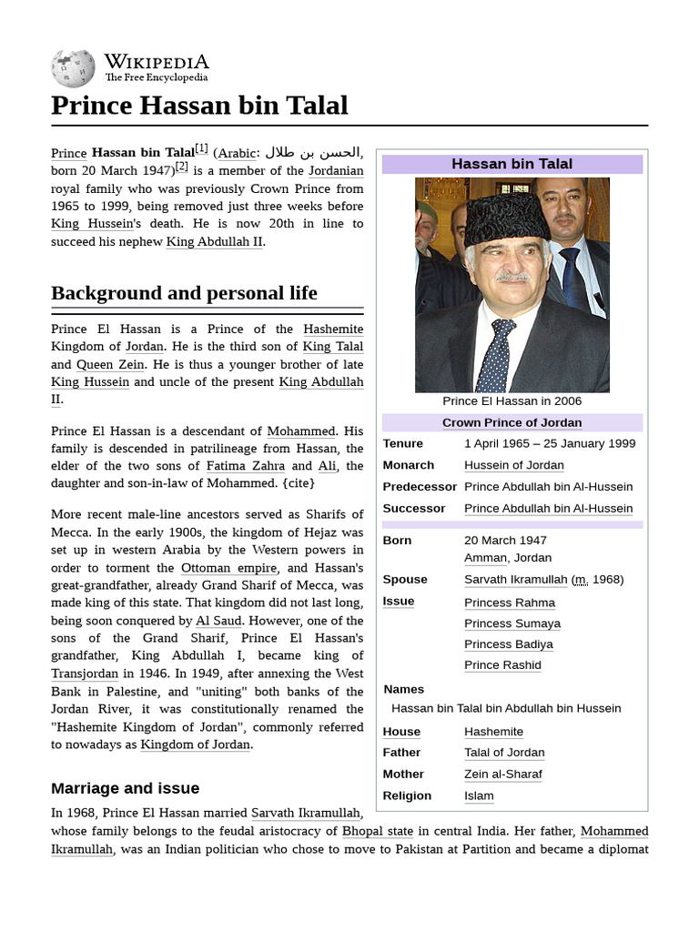 Prince_Hassan_bin_Talal | PDF
