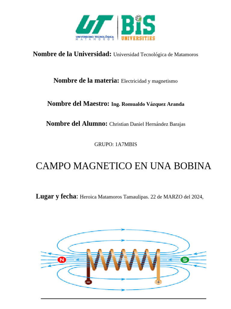 Campo Magnetico en Una Bobina | PDF