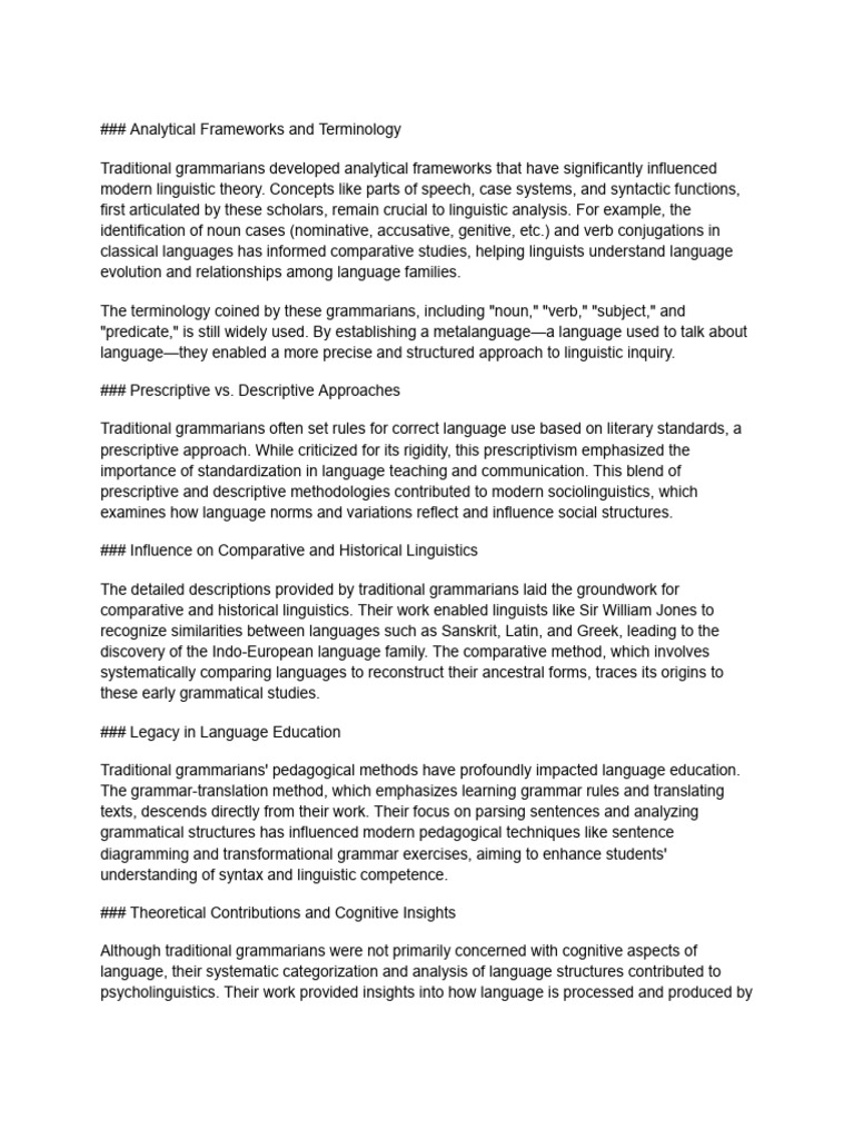 Analytical Frameworks and Terminology | PDF | Linguistics | Grammar