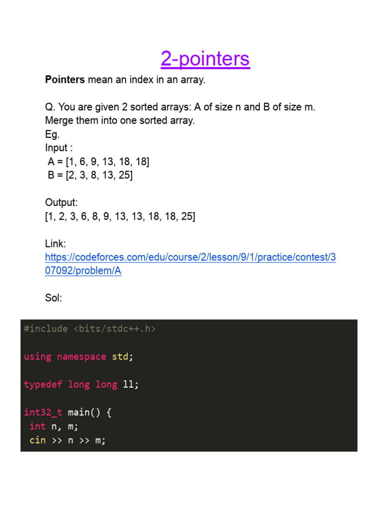 CodeISM Class 15 (2-pointers) | PDF | Computer Programming | Algorithms And Data Structures