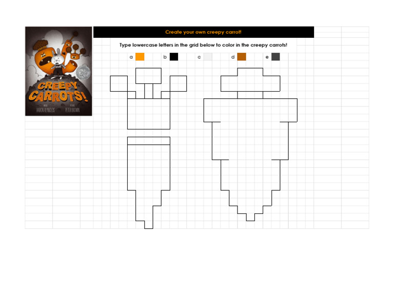 Creepy Carrots - Underwear - Crayon Pixel Art - Carrot | PDF