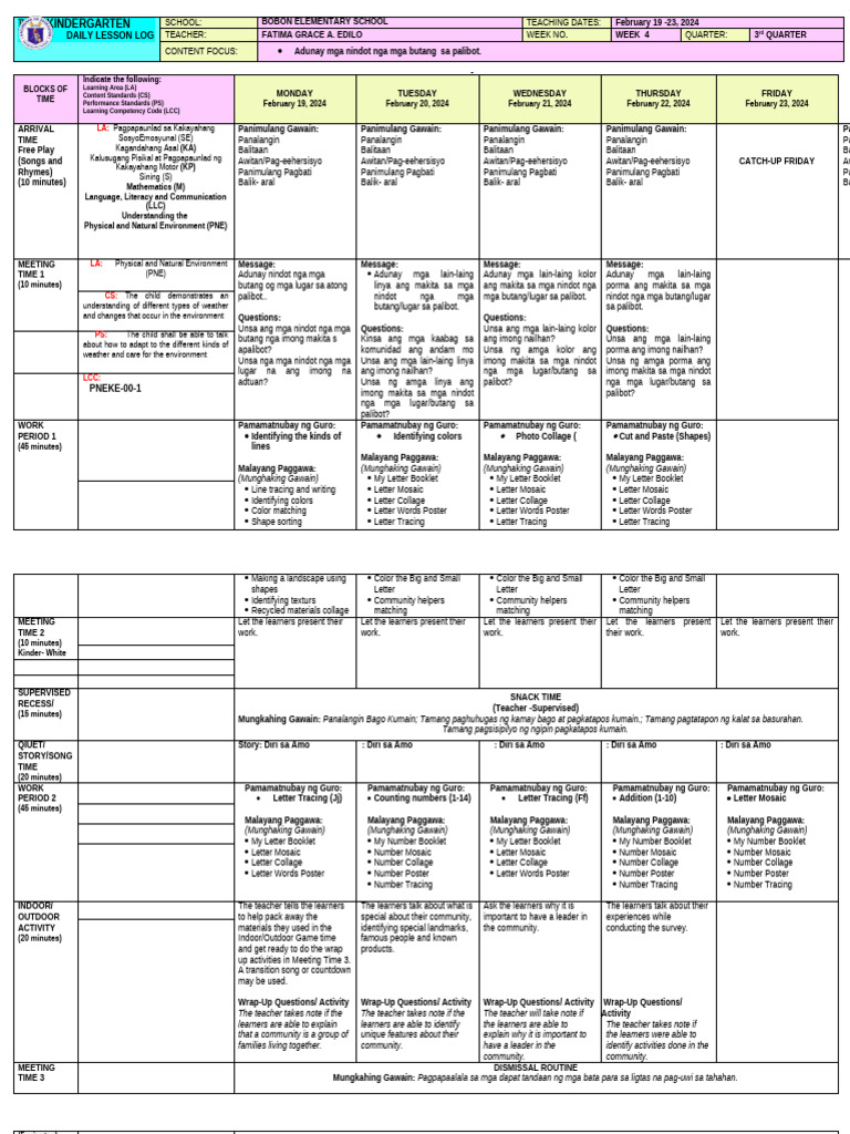 DLL-MELC-Q3-WK4 | PDF | Behavior Modification | Human Communication