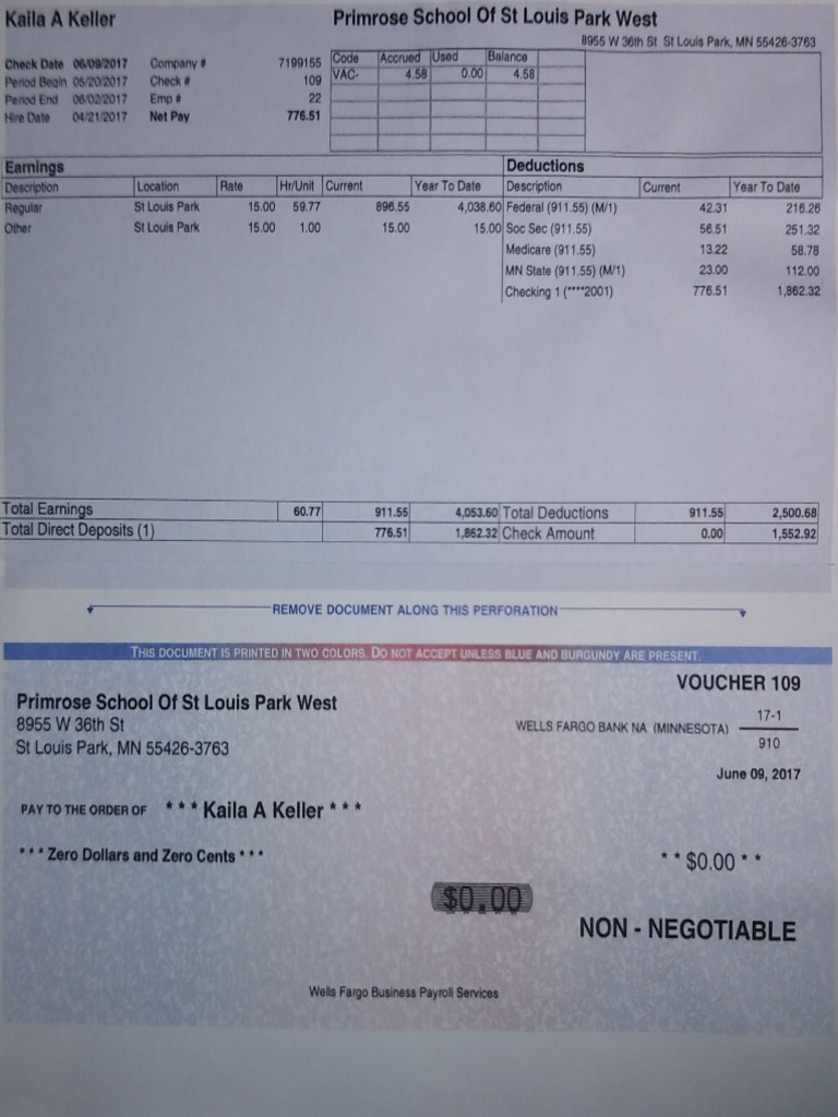 Paystub | PDF | Payroll | Working Conditions