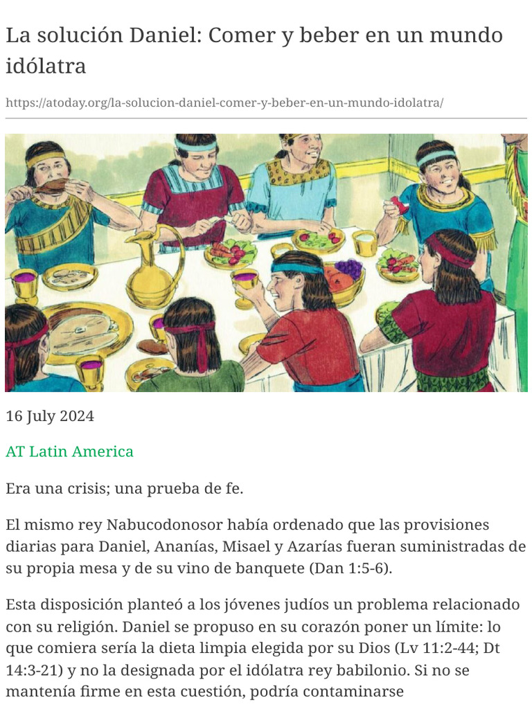 La Solución Daniel Comer y Beber en Un Mundo Idól | PDF | Jesús | Pablo ...