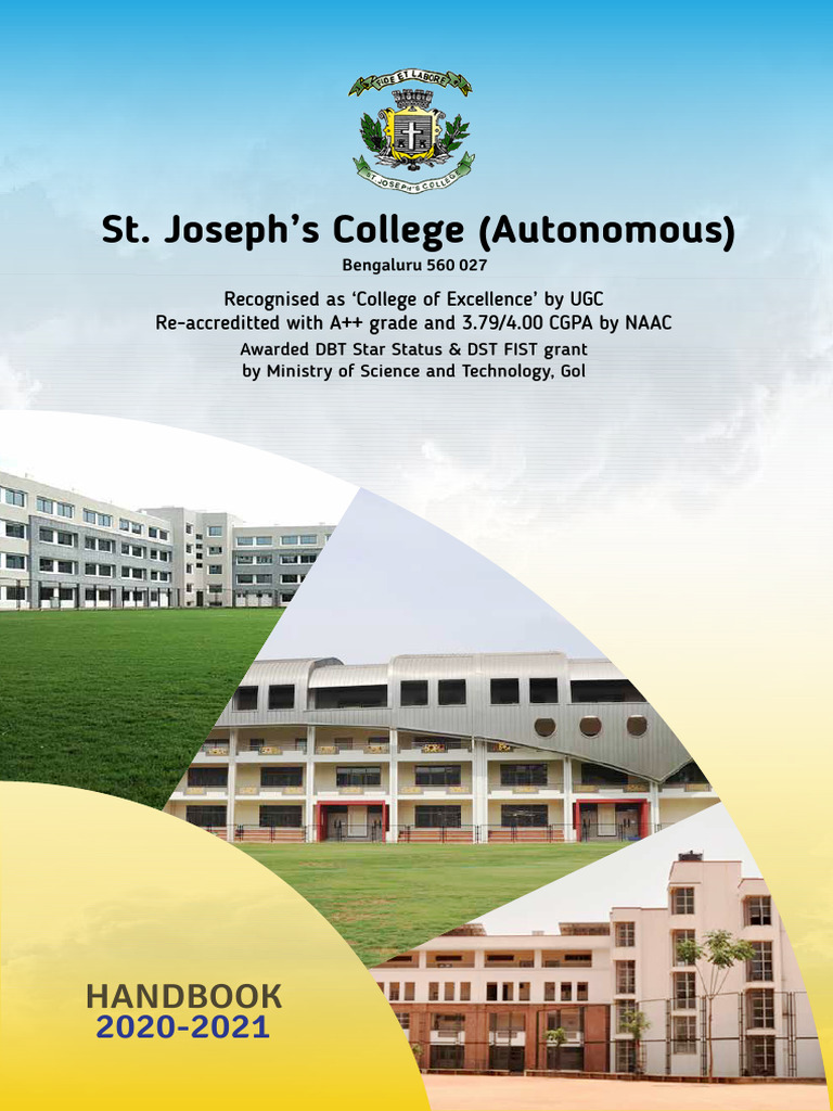 St. Joseph's College Student Handbook 2020-21 | PDF