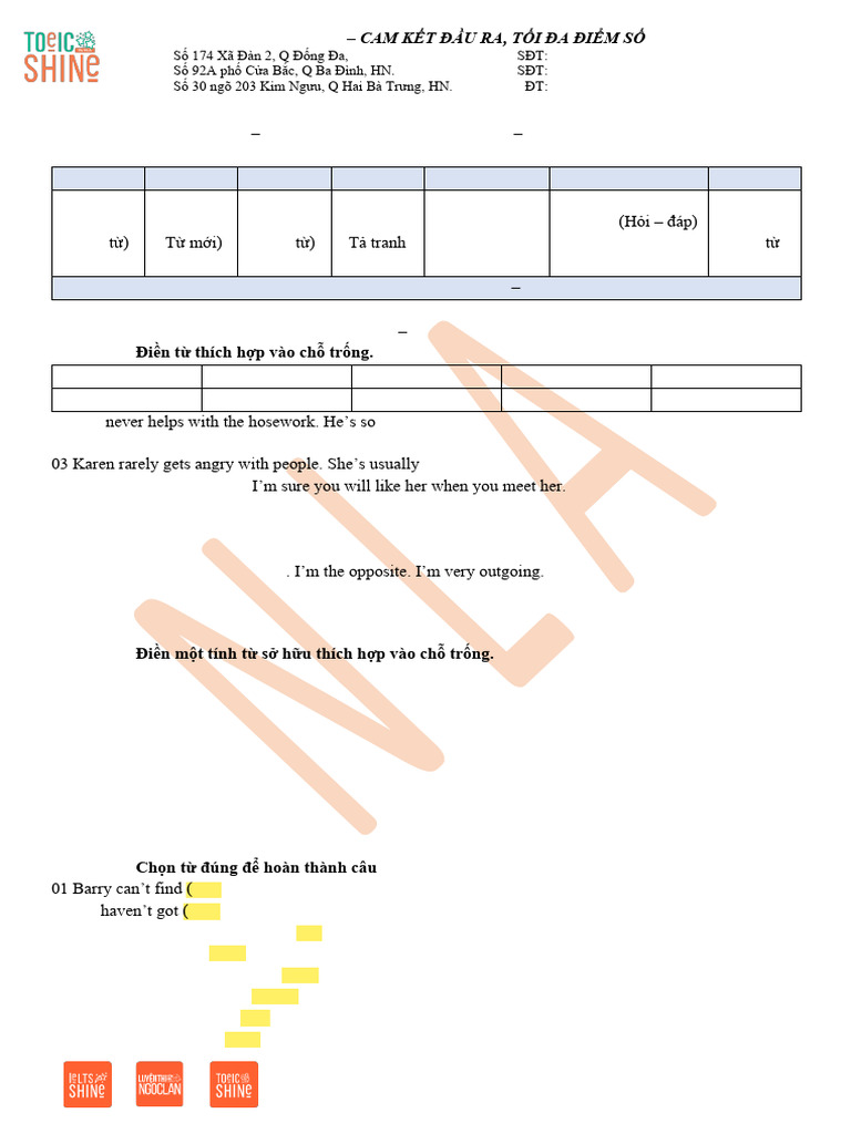 BTVN Lesson 10 Tính T | PDF
