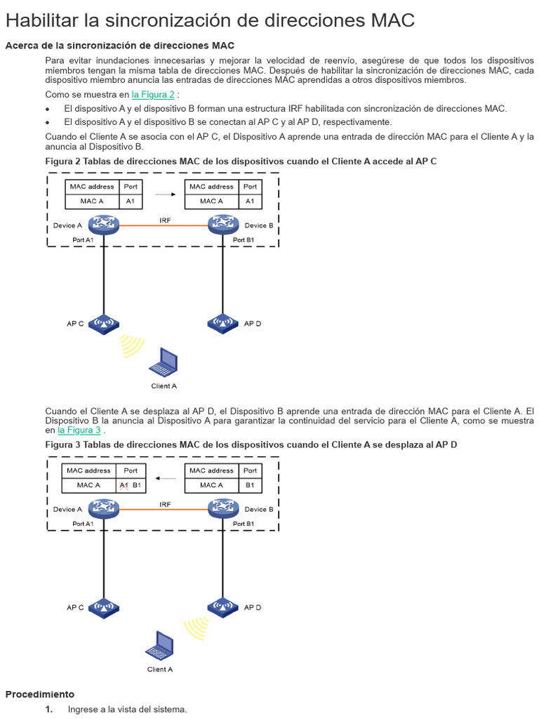 Soporte - 01-Configuración de La Tabla de Direcciones MAC - H3C | PDF | Mac OS | Protocolos de red