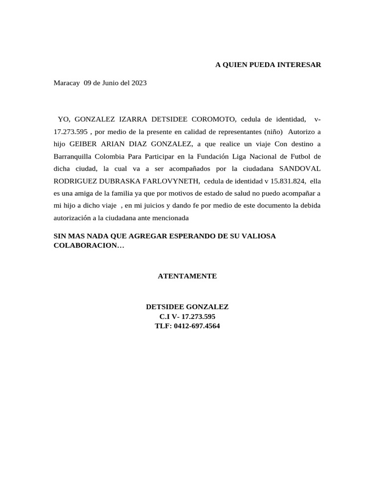 A Quien Pueda Interesar | PDF