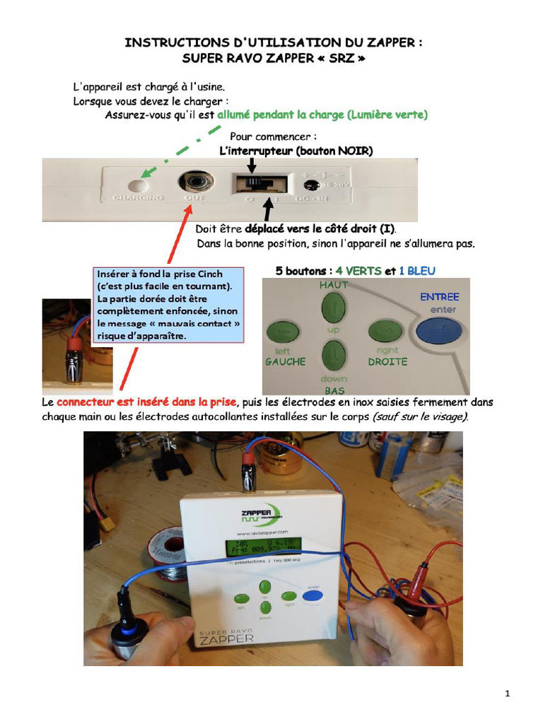 Ravo Zapper 1 - INSTRUCTIONS ZAPPER | PDF