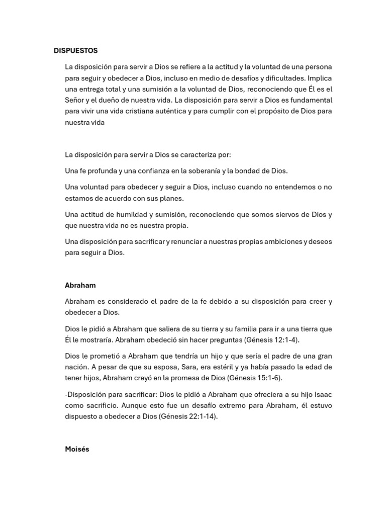 Ejemplos Bíblicos de Servicio a Dios | PDF | Libro de rut | Abrahán