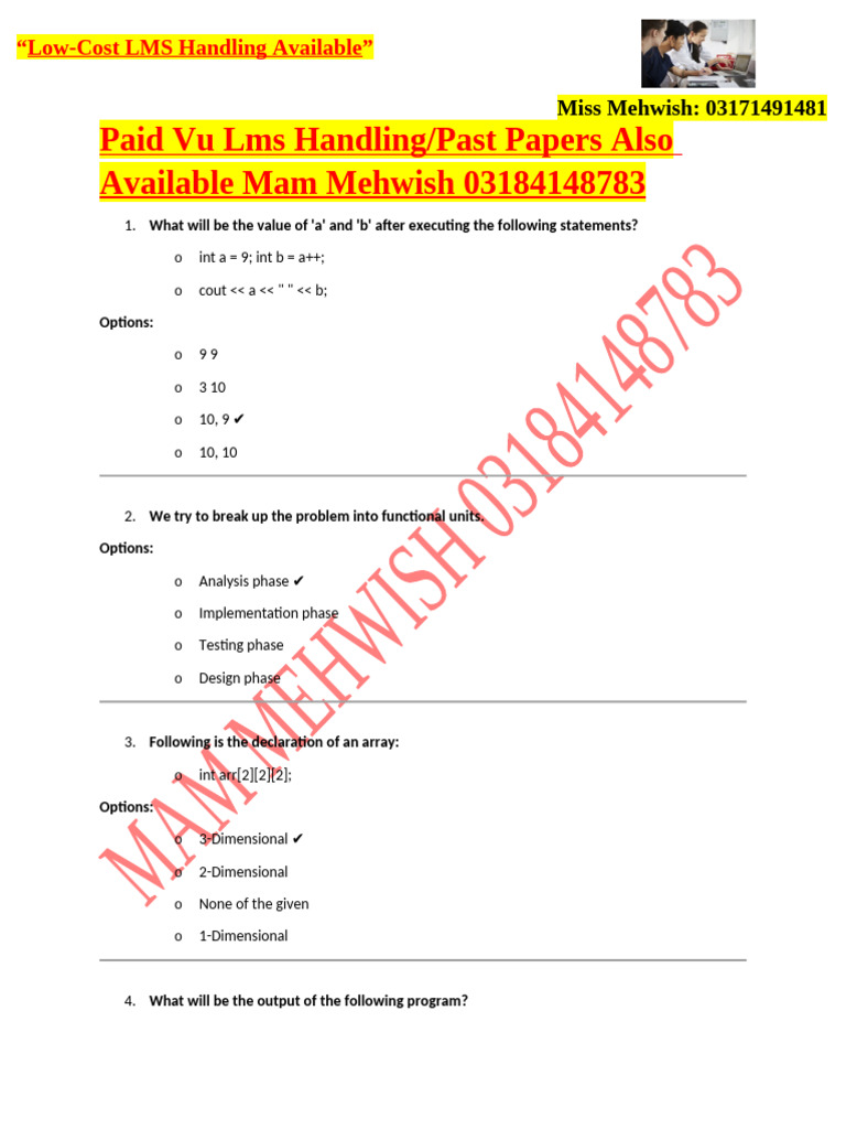 CS201 MCQS | PDF CS201 MCQS | PDF