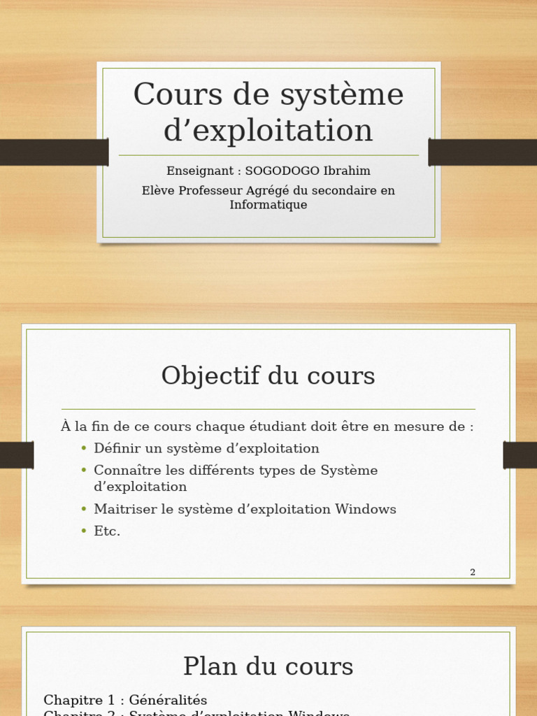 Chapitre1 Systeme D'exploitation | PDF | MacOS | Linux