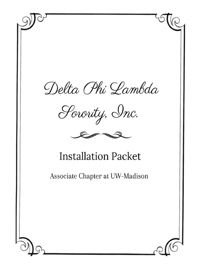 Final Installation Packet | PDF | Fraternities And Sororities