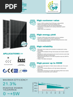 550W Half-Cut Solar Panel Datasheet | PDF | Solar Panel | Solar Power