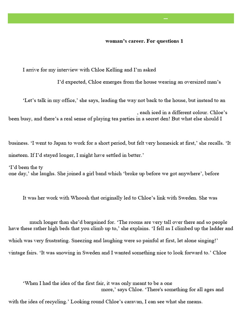 16 B2 LEVEL READING TESTS | PDF