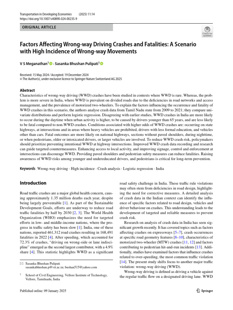 VSM PSB TIDE WWDCrashesAnalysis | PDF | Traffic Collision | Driving Under The Influence