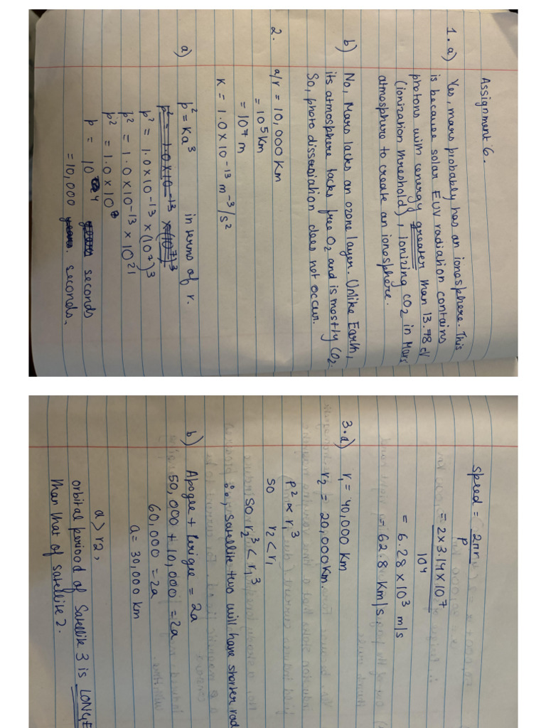 A&o Sci M7 HW6 | PDF