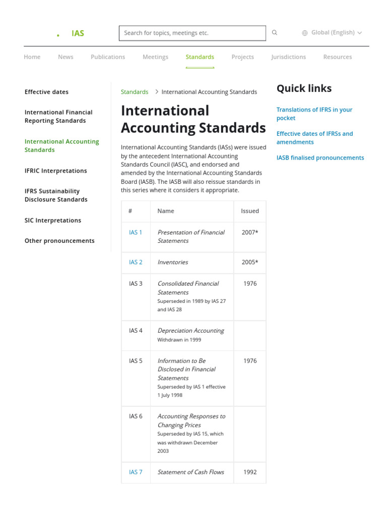International Accounting Standards | PDF | International Financial ...