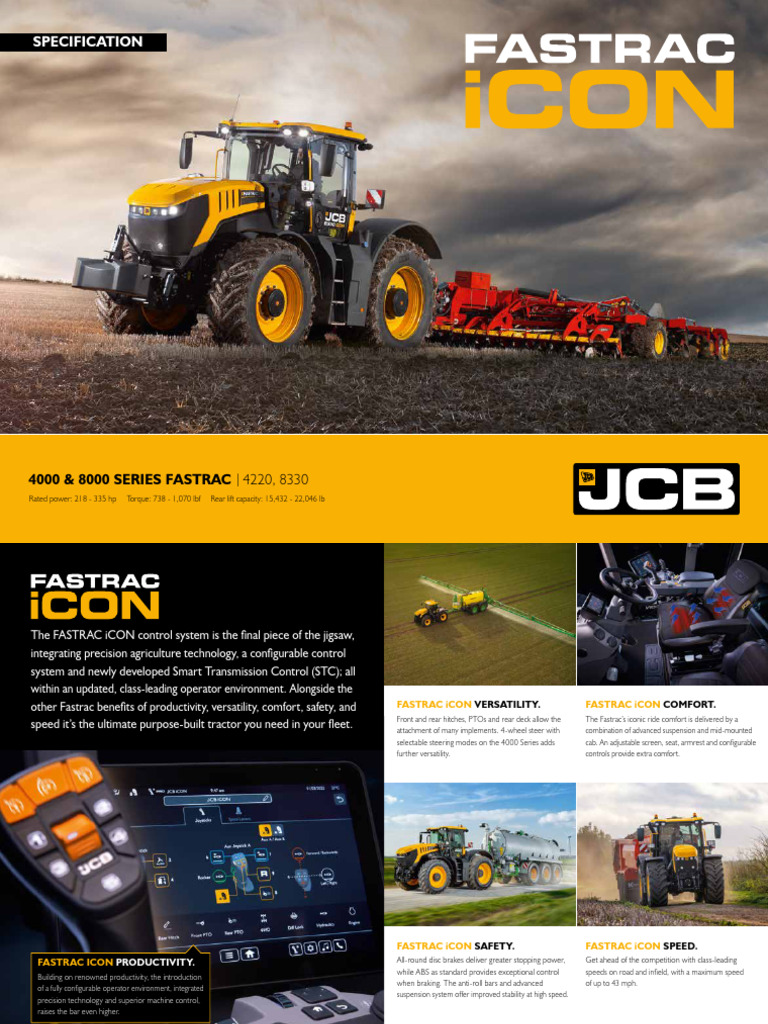 Fastrac 4000 8000 Series e Spec en NA Issue 1 LR - 0 | PDF | Tractor ...