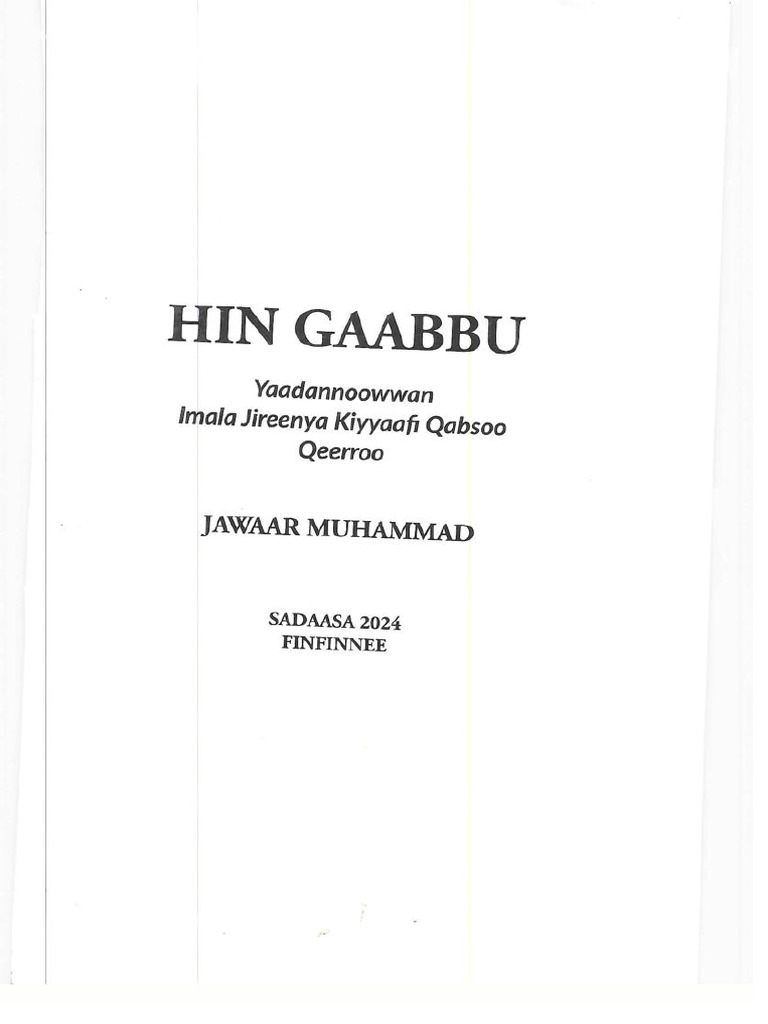 HIN GAABBU (Jawaar Mohammad) | PDF