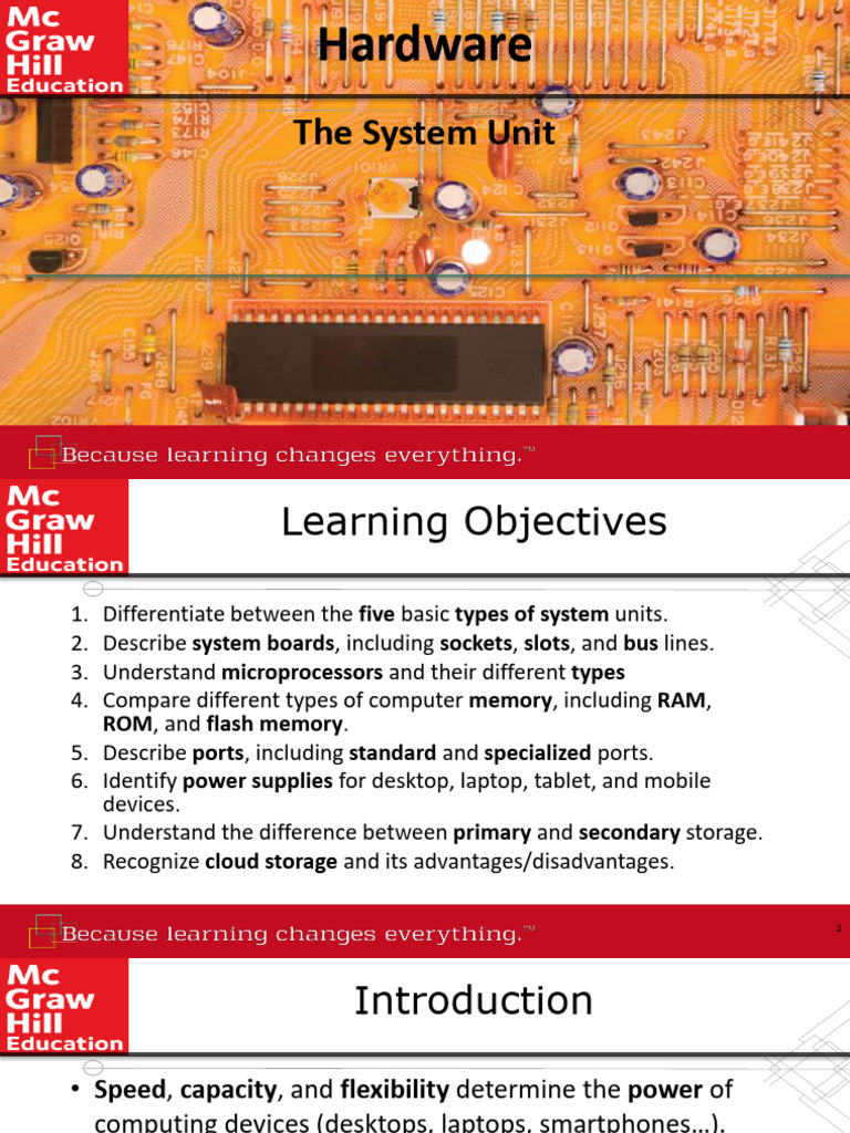 Lecture 3 - Hardware (1) The System Unit | PDF | Solid State Drive ...