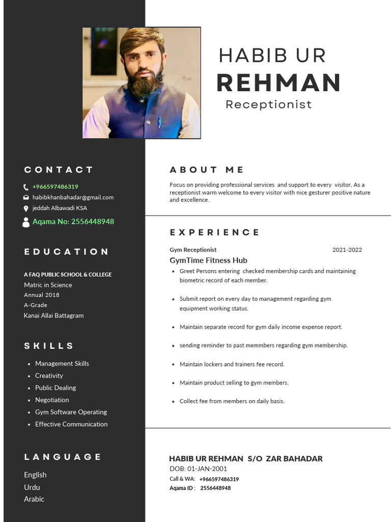 Habib Ur Rahman - CV | PDF