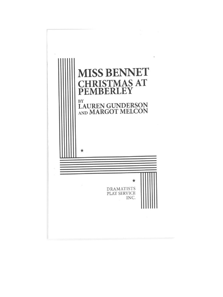 Miss Bennet: Christmas at Pemberley | PDF