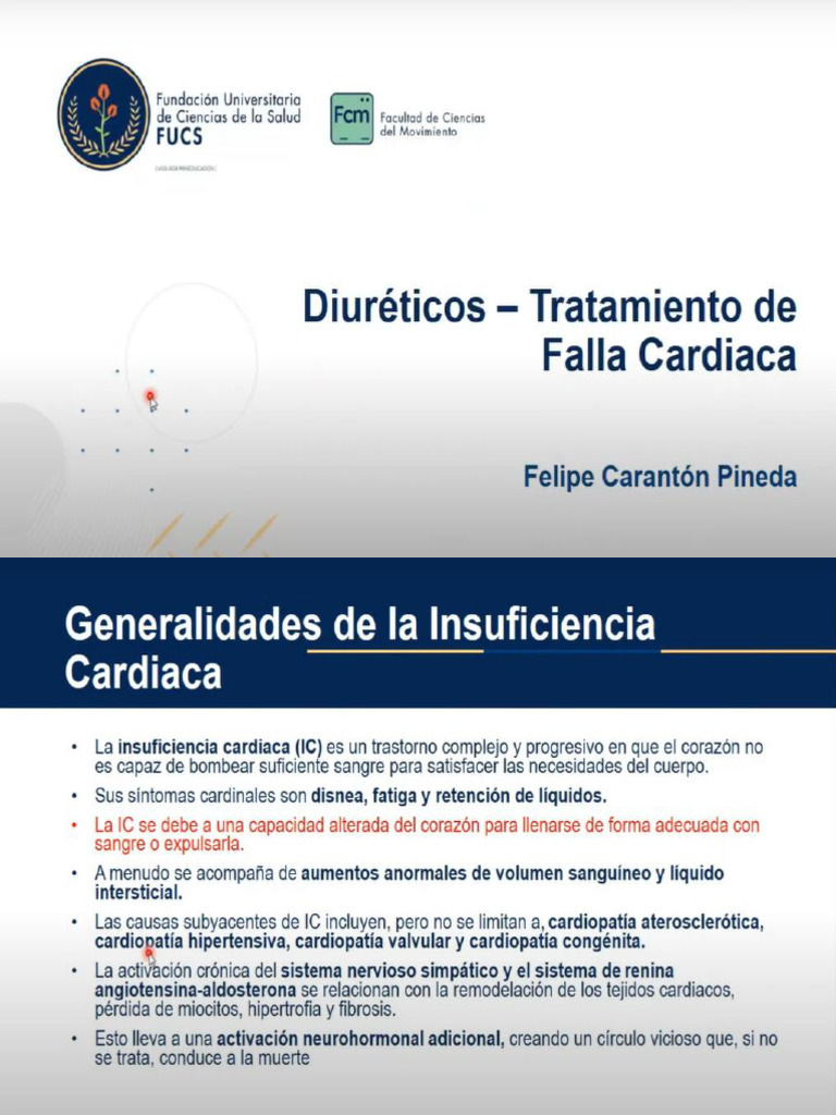 Diureticos - Tratamiento de Falla Cardiaca | PDF