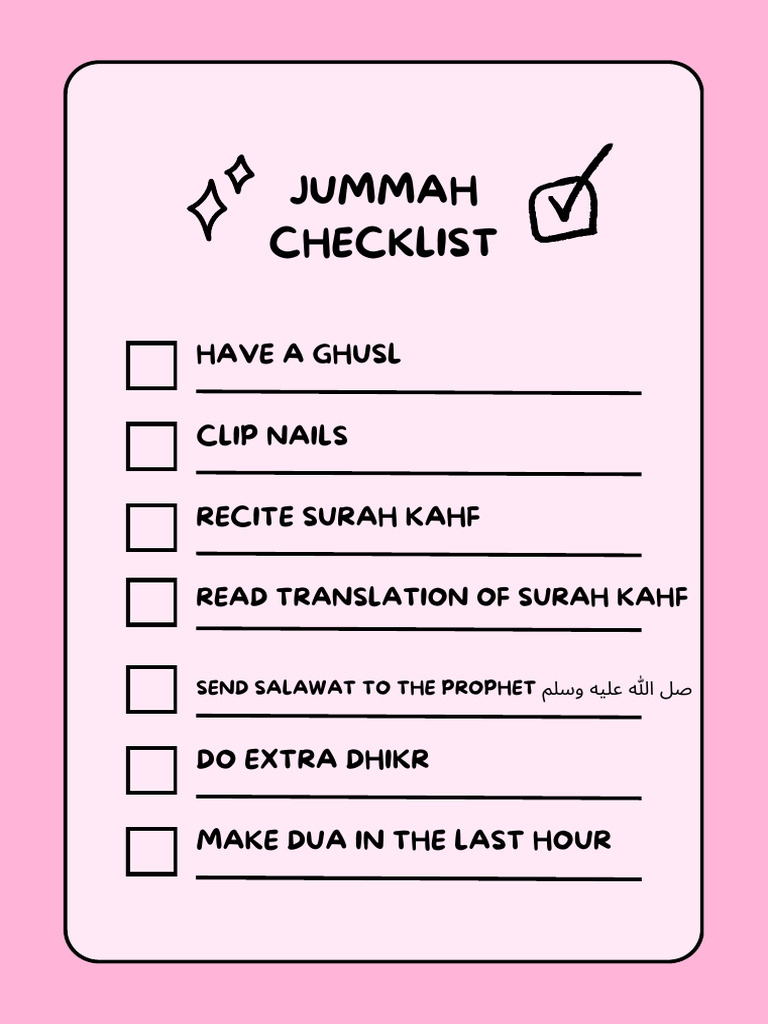 Friday Checklist PDF | PDF
