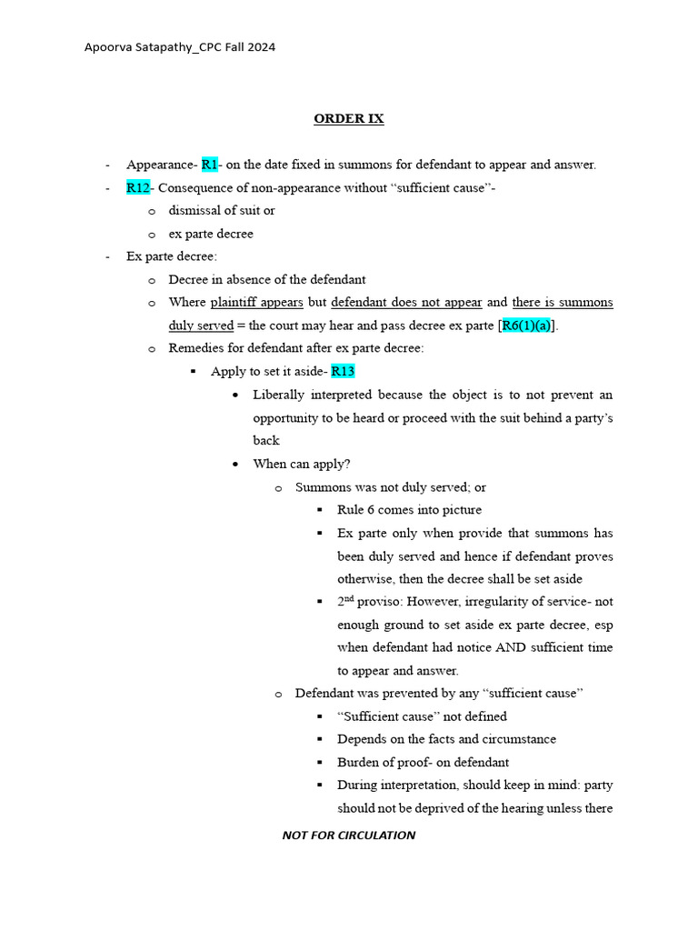 Non Appearance and First Hearing | PDF | Lawsuit | Summons