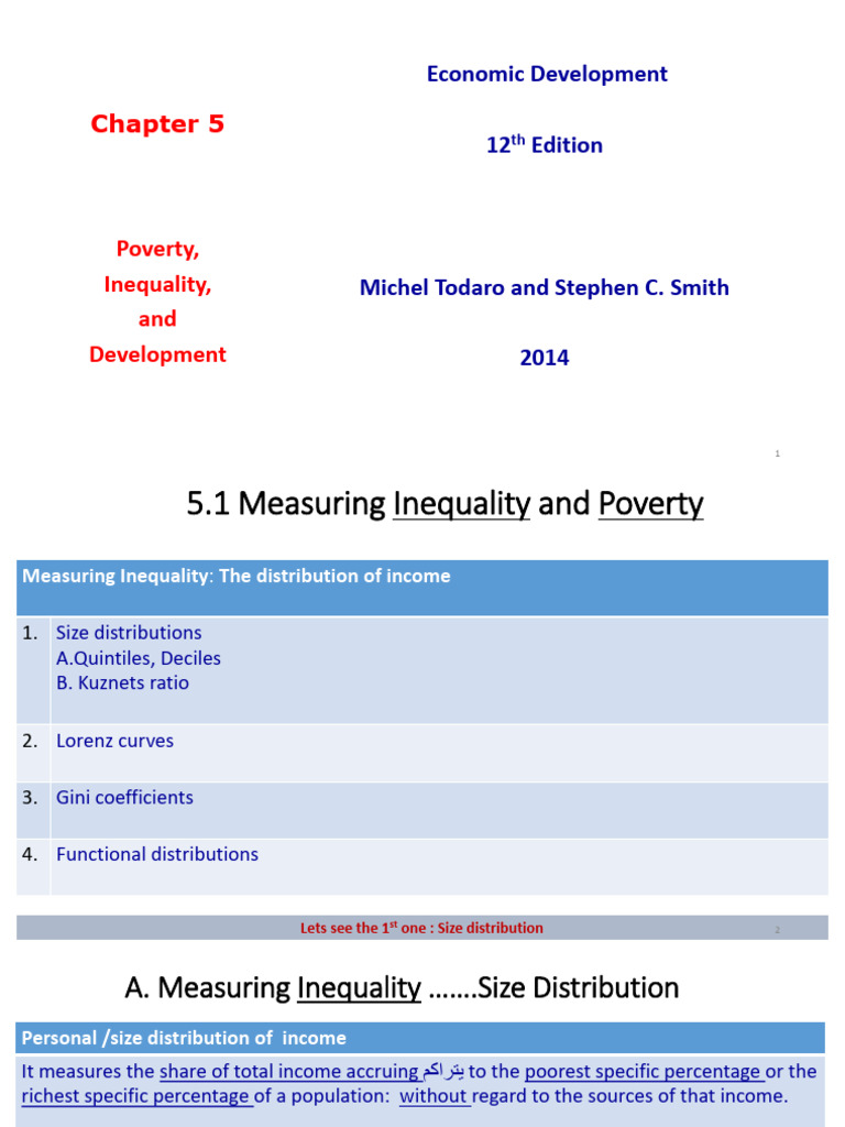 Ch.5 Poverty, Inequality | PDF | Income Distribution | Labour Economics