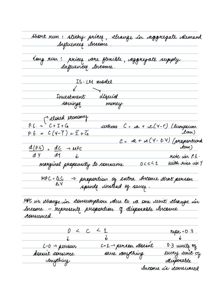 Macro Notes | PDF | Deflation | Interest