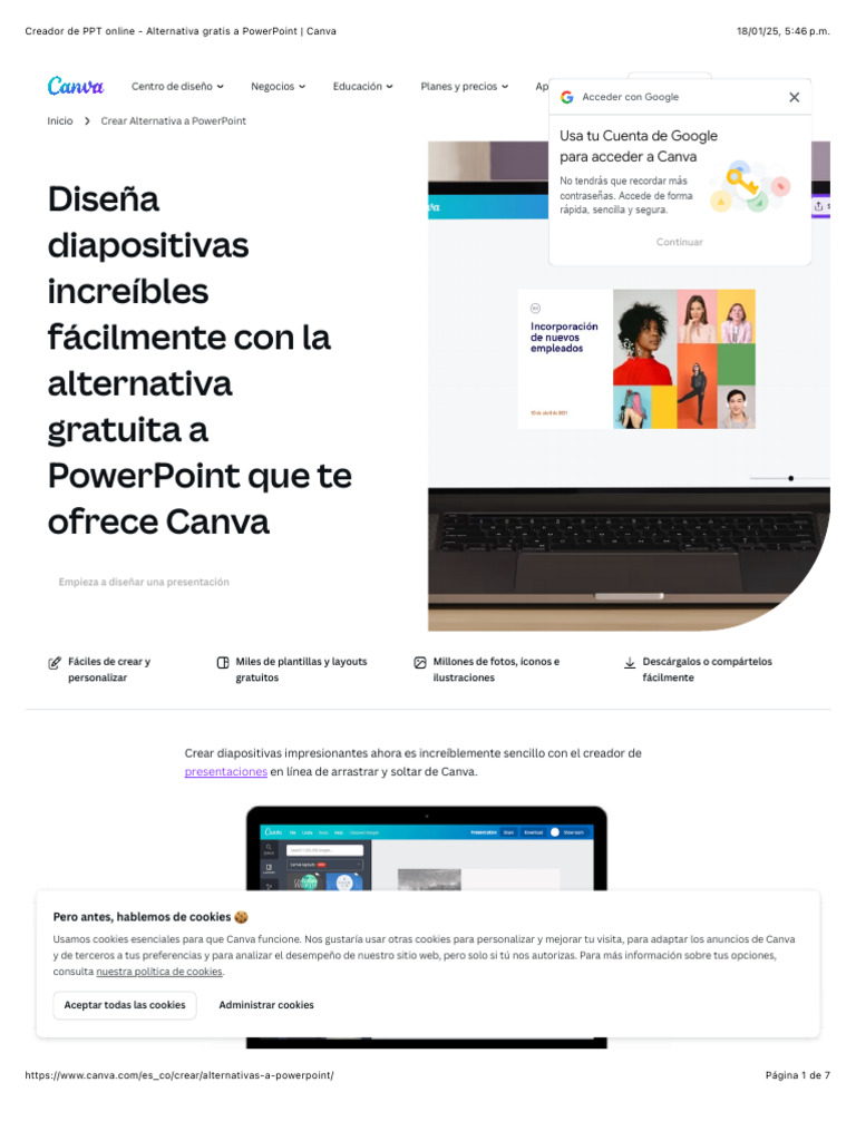 Creador de PPT Online - Alternativa Gratis A PowerPoint - Canva | PDF | Microsoft PowerPoint ...