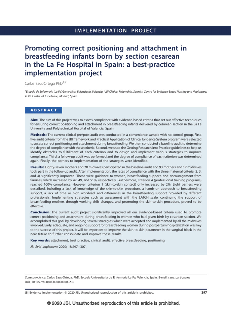 Promoting Correct Positioning and Attachment in.4 | PDF | Breastfeeding ...