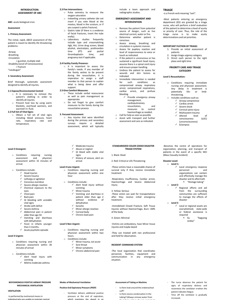 ABC and Triage | Download Free PDF | Emergency Department | Breathing