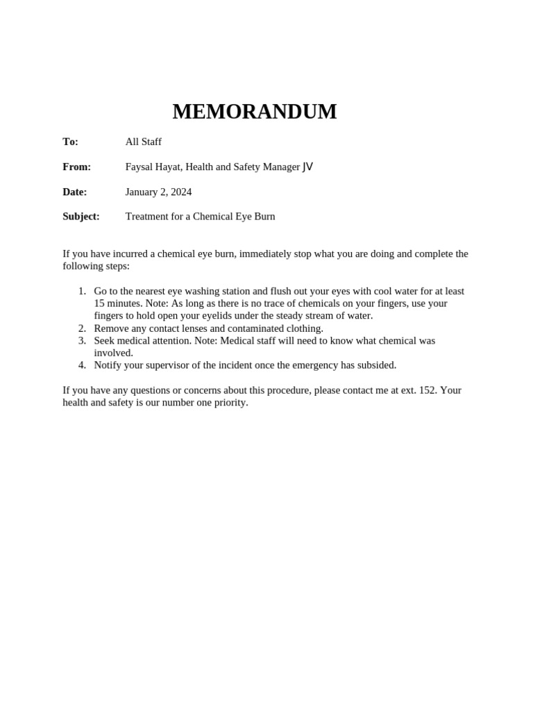 Sample Direct Memo(1) | PDF