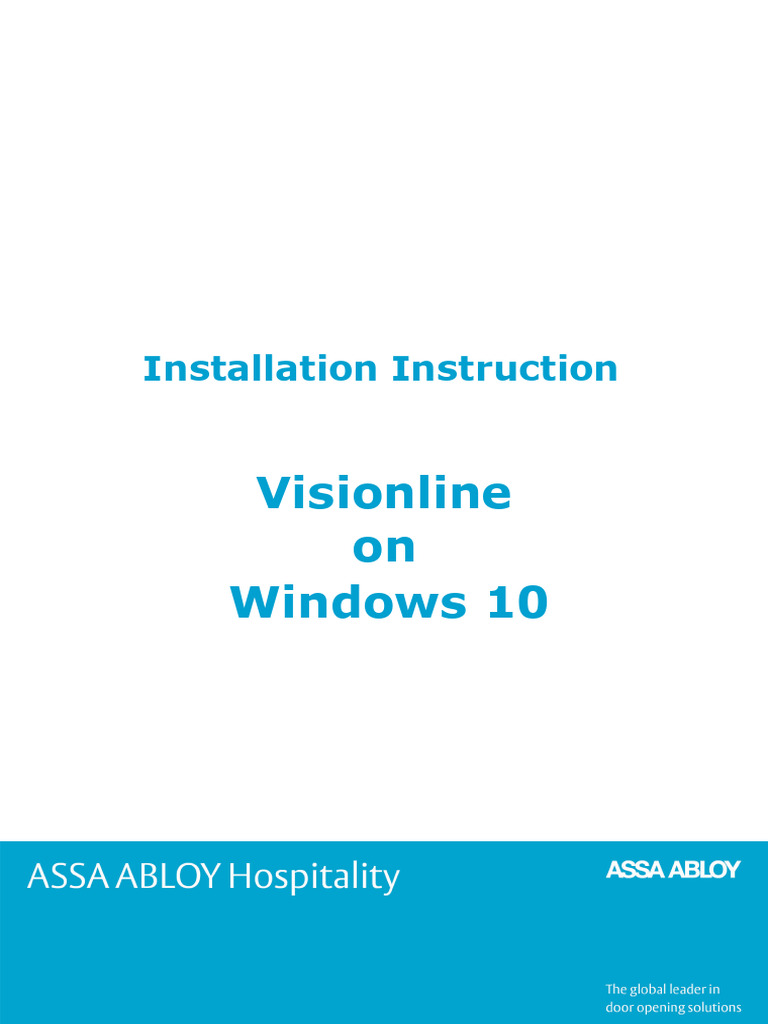 66 5013 124-1 Installation Instruction Visionline On Windows 10 | PDF ...