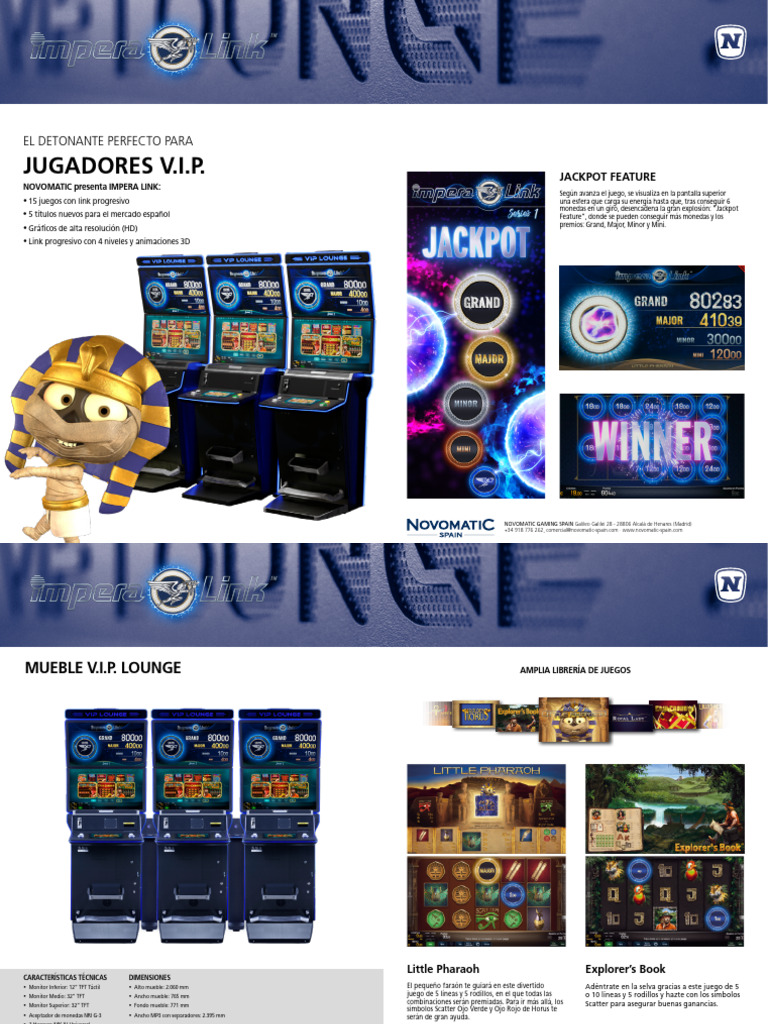 Impera Link: Nuevos Juegos VIP de Novomatic | PDF | Tecnología de pantalla