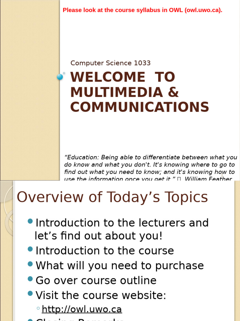 Week0_Fall2024 | PDF | Multimedia | Communication
