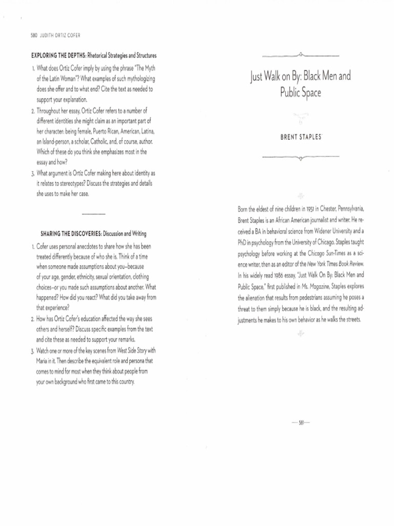 Just Walk On By-Black Men and Public Space-1 | PDF