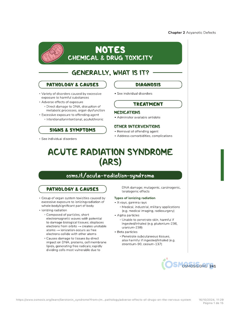Serotonin Syndrome - Video, Causes, & Meaning - Osmosis | PDF