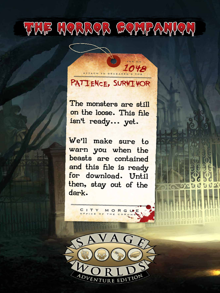 SWADE_Horror_Companion_Placeholder (4) | PDF