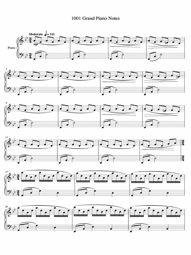1001 Grand Piano Notes | PDF